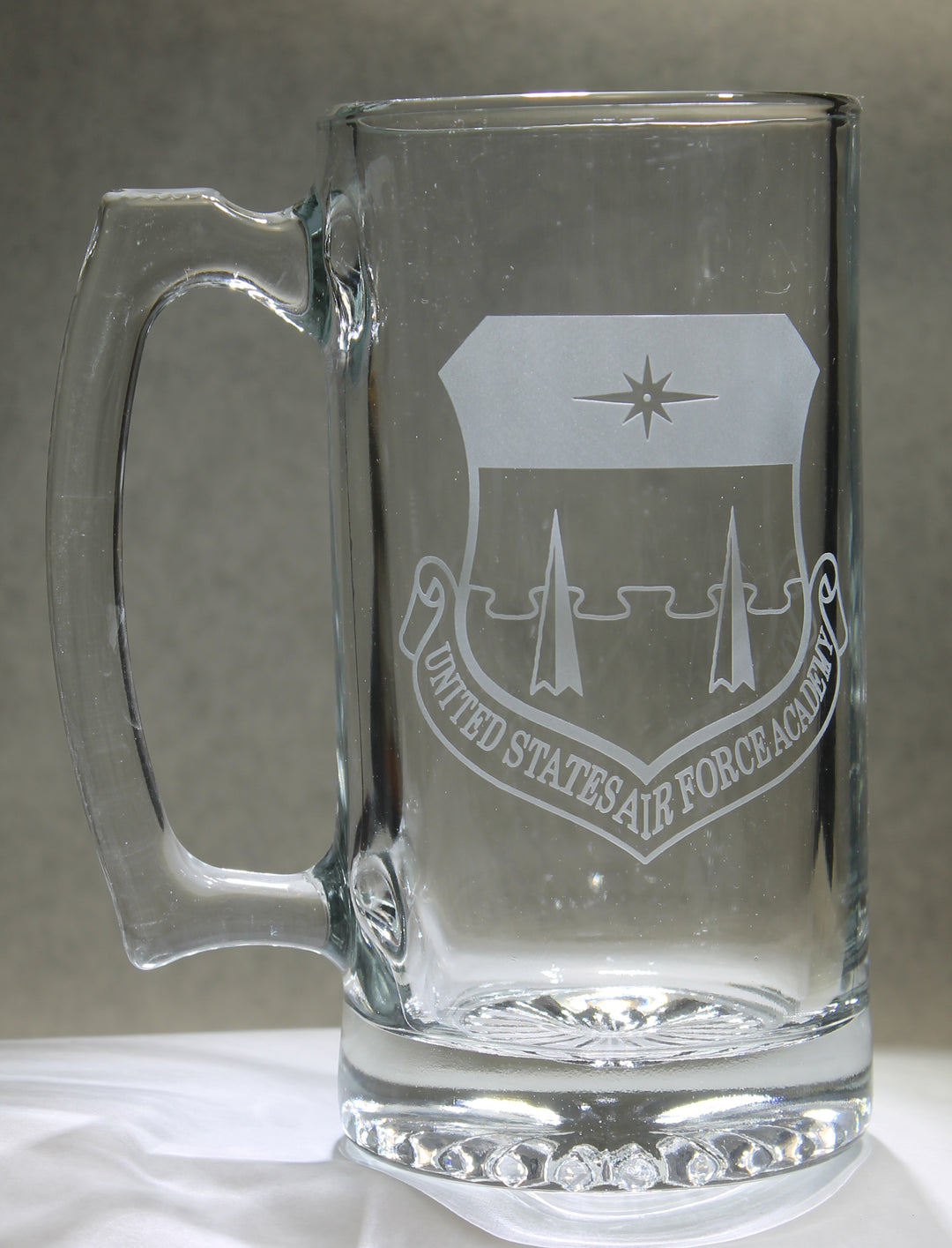 Heavyweight 28.2 oz BEER MUG SET OF 4 custom sand-carved USNA USAFA US ...