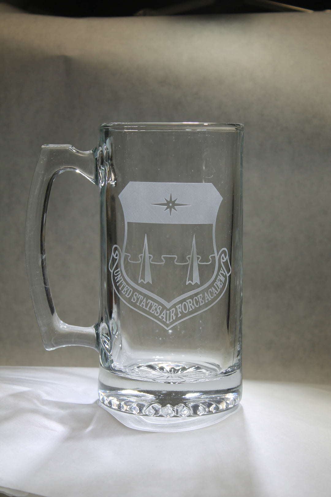 Heavyweight 28.2 oz BEER MUG SET OF 4 custom sand-carved USNA USAFA US ...