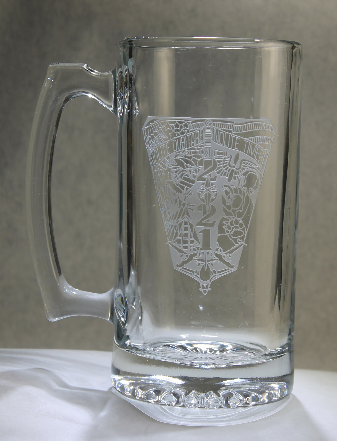 Heavyweight 28.2 oz BEER MUG SET OF 4 custom sand-carved USNA USAFA US ...