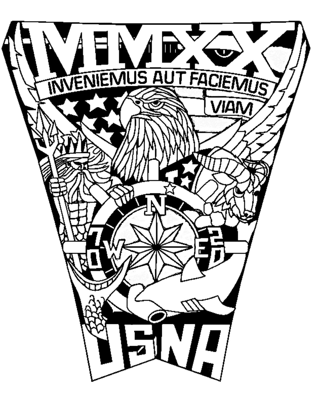 USMMA Merchant Marine Academy KP- Set of 4 - 16oz Pint Drink Glasses C ...